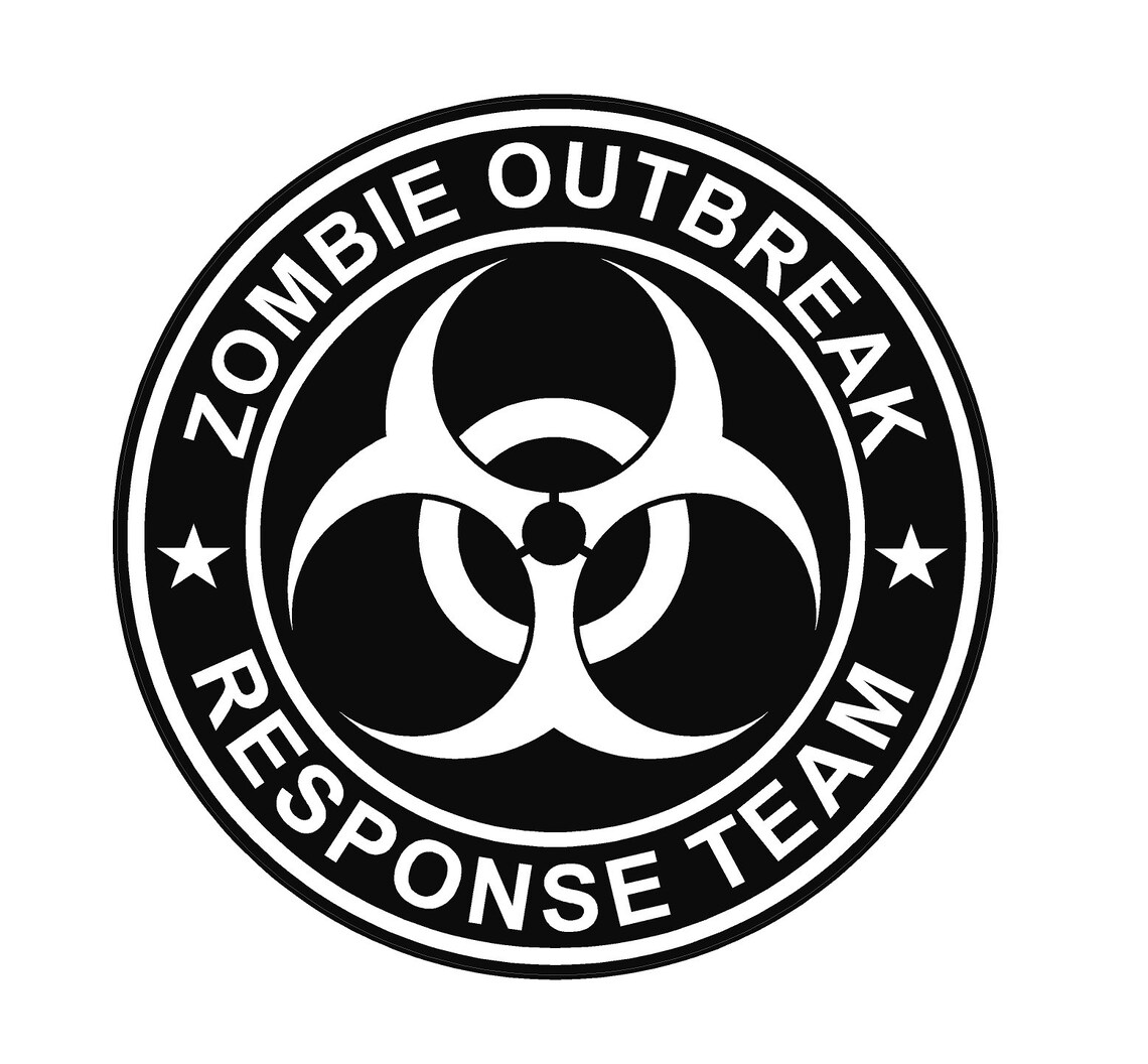 4 Zombie Outbreak Response Team Sticker Self Adhesive Vinyl Hunting ...