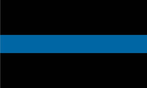 4 Thin Blue Line Police Law Enforcement Rectangle | Etsy