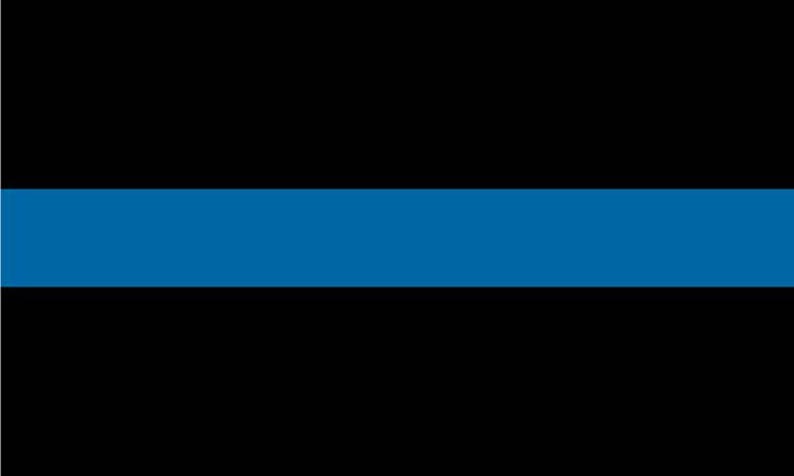 4" Thin Blue Line Police Law Enforcement Rectangle Sticker Decal - Etsy