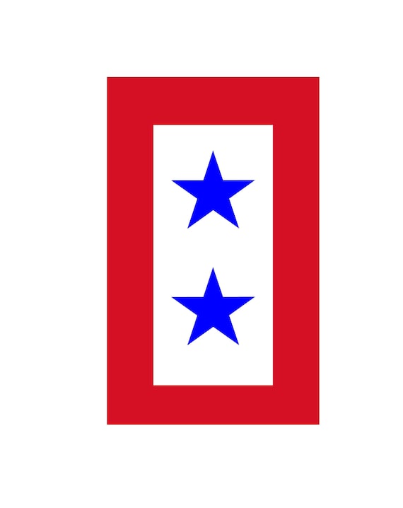 2 Blue Star Service Flag Sticker Self Adhesive Vinyl Members | Etsy