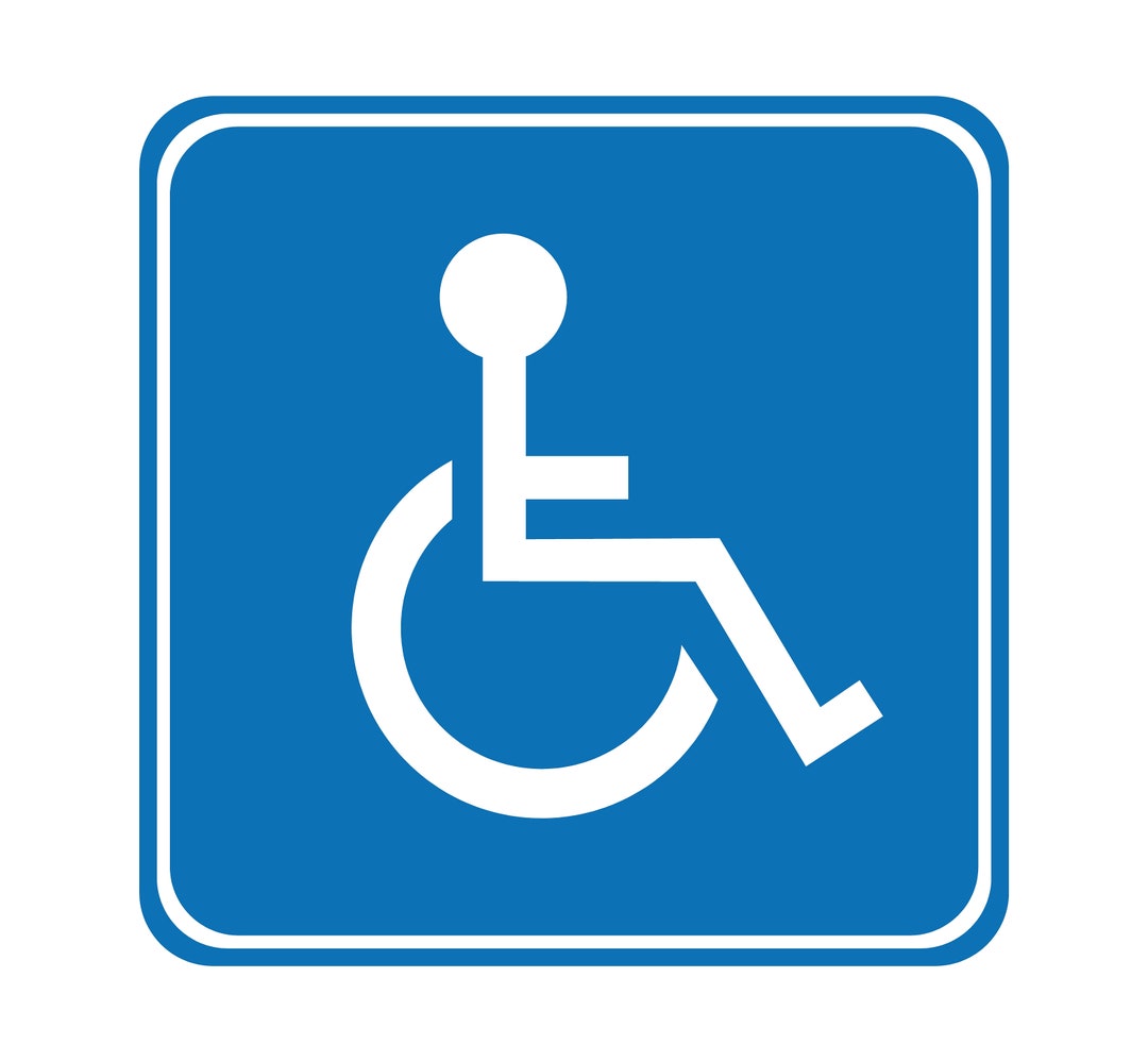 Handicap Sticker Self Adhesive Vinyl Wheelchair Accessible - Etsy