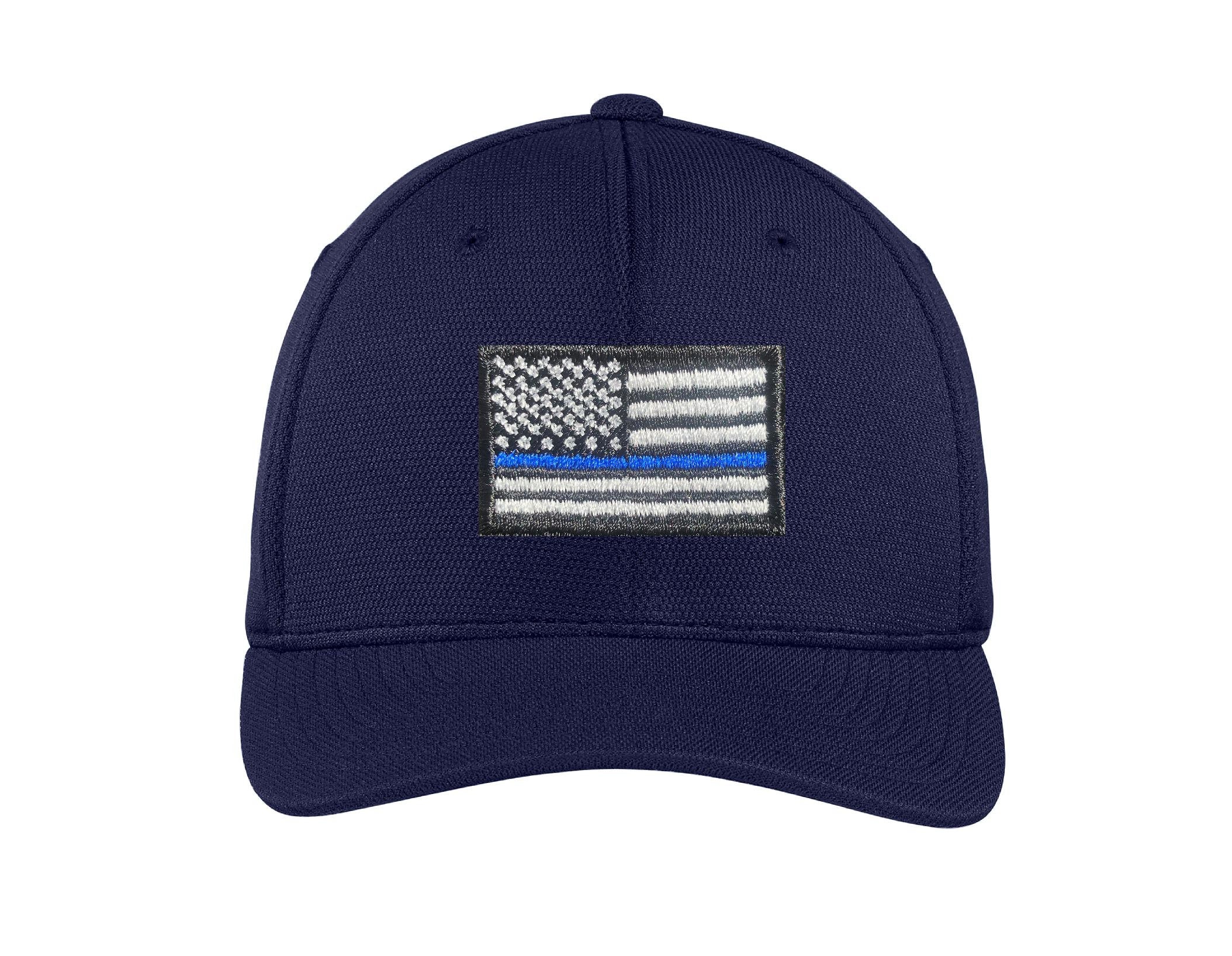 Embroidered Thin Blue Line American Flag police Officer Law - Etsy