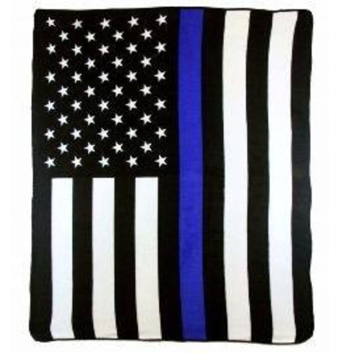 Thin Blue Line Polar Fleece Blanket - Etsy