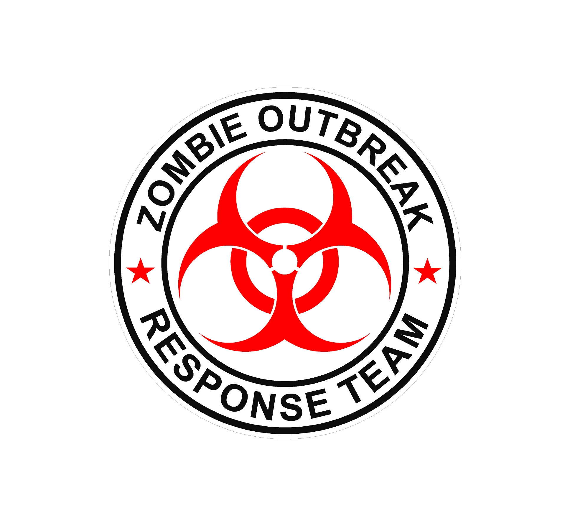 4 Zombie Outbreak Response Team Sticker Self Adhesive Vinyl Hunting ...