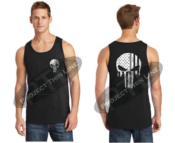 Tattered American Skull Thin SILVER Line Corrections Officer - Etsy