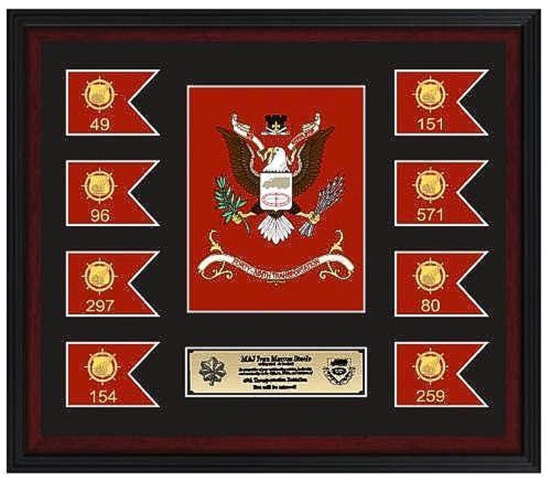 Custom Framed Battalion Colors With Company Guidons - Etsy