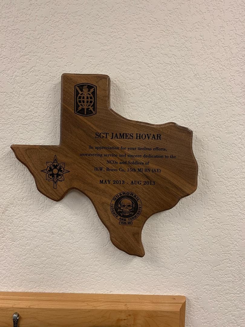 Walnut Texas Plaque - Etsy