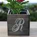 Personalized Initial Wood Planter Box ~ Letter ~ Monogram ~ Christmas ...