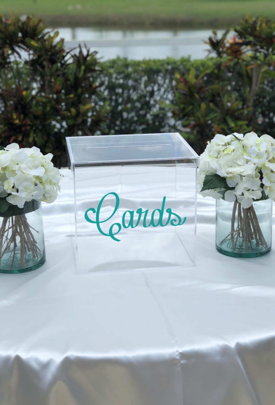 Clear Acrylic Card Box Cards Choose Colors Engagement - Etsy