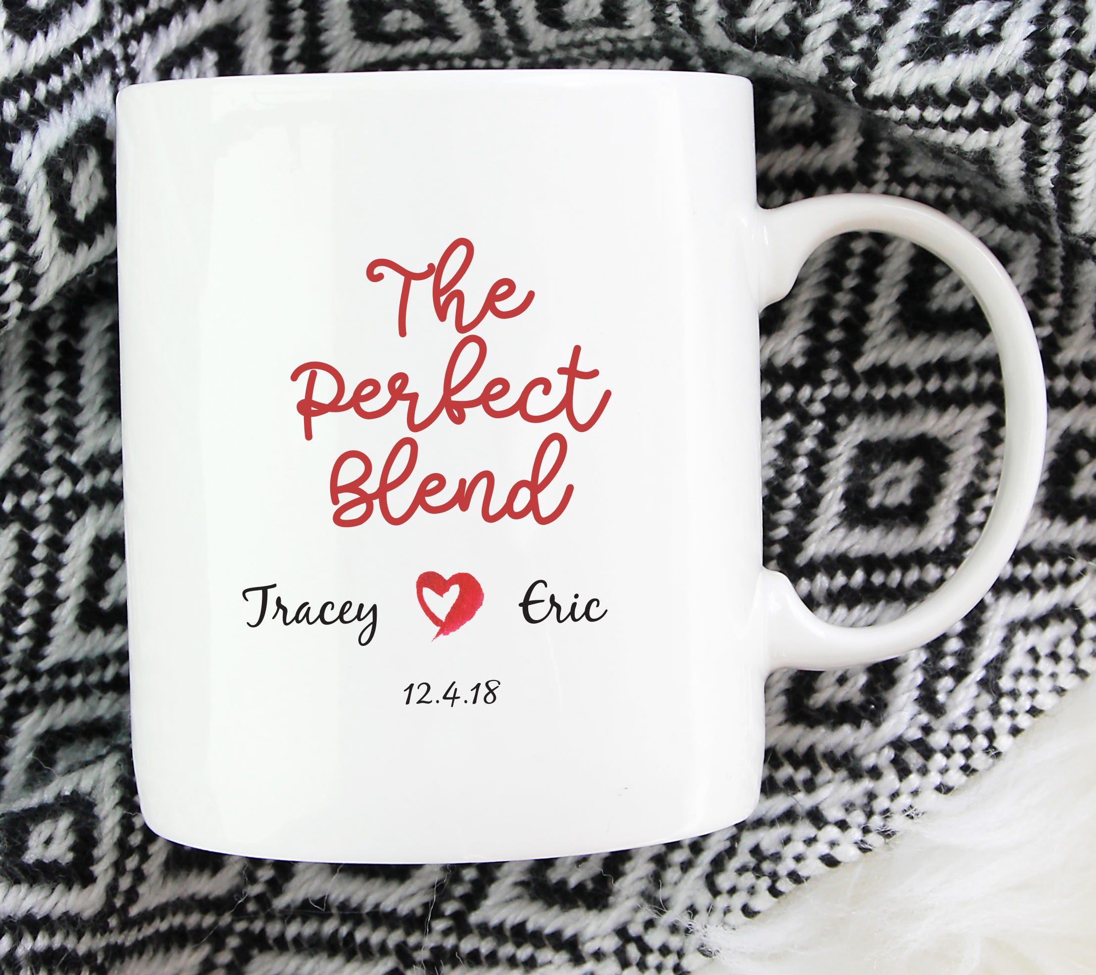 Personalized Perfect Blend Couple Coffee Mug First Names and | Etsy