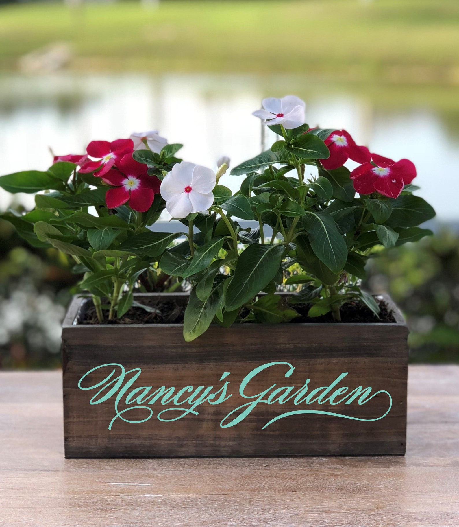 Personalized Garden Wood Planter Box ~ Any Name ~ Gift ~ Flowers ...