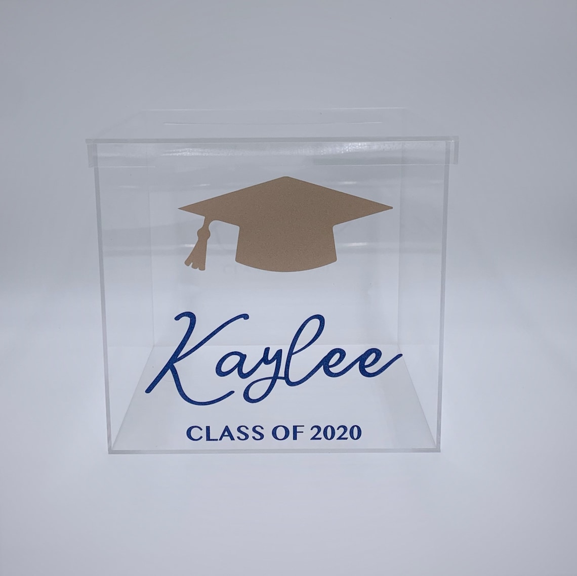 Personalized Graduation Card Box 2 Colors Clear Acrylic - Etsy