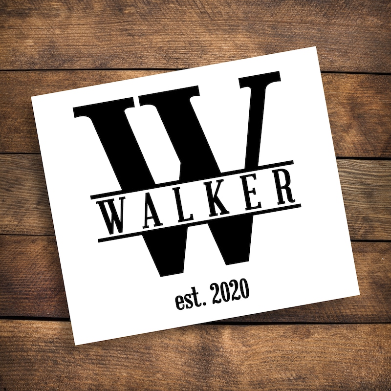 Last Name Decal - Etsy