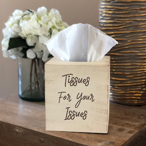 Distressed Tissues for Your Issues Oversized Tissue Box Cover - Etsy