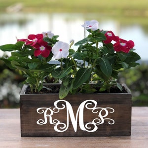 Personalized Wood Planter Box ~ Monogram ~ Initials ~ Wedding ...