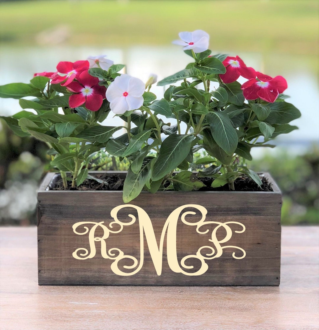 Personalized Wood Planter Box ~ Monogram ~ Initials ~ Wedding ...