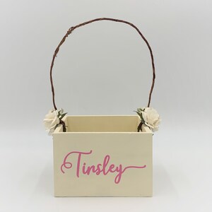 Personalized Name Flower Girl Basket ~ Flower Girl Box ~ Choose Your ...
