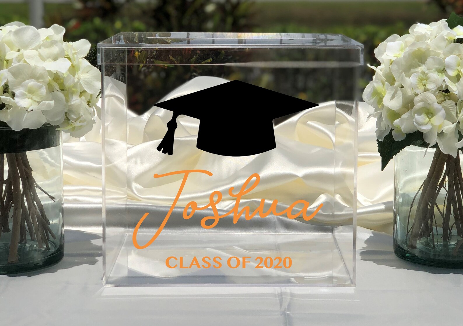 Personalized Graduation Card Box 2 Colors Clear Acrylic - Etsy