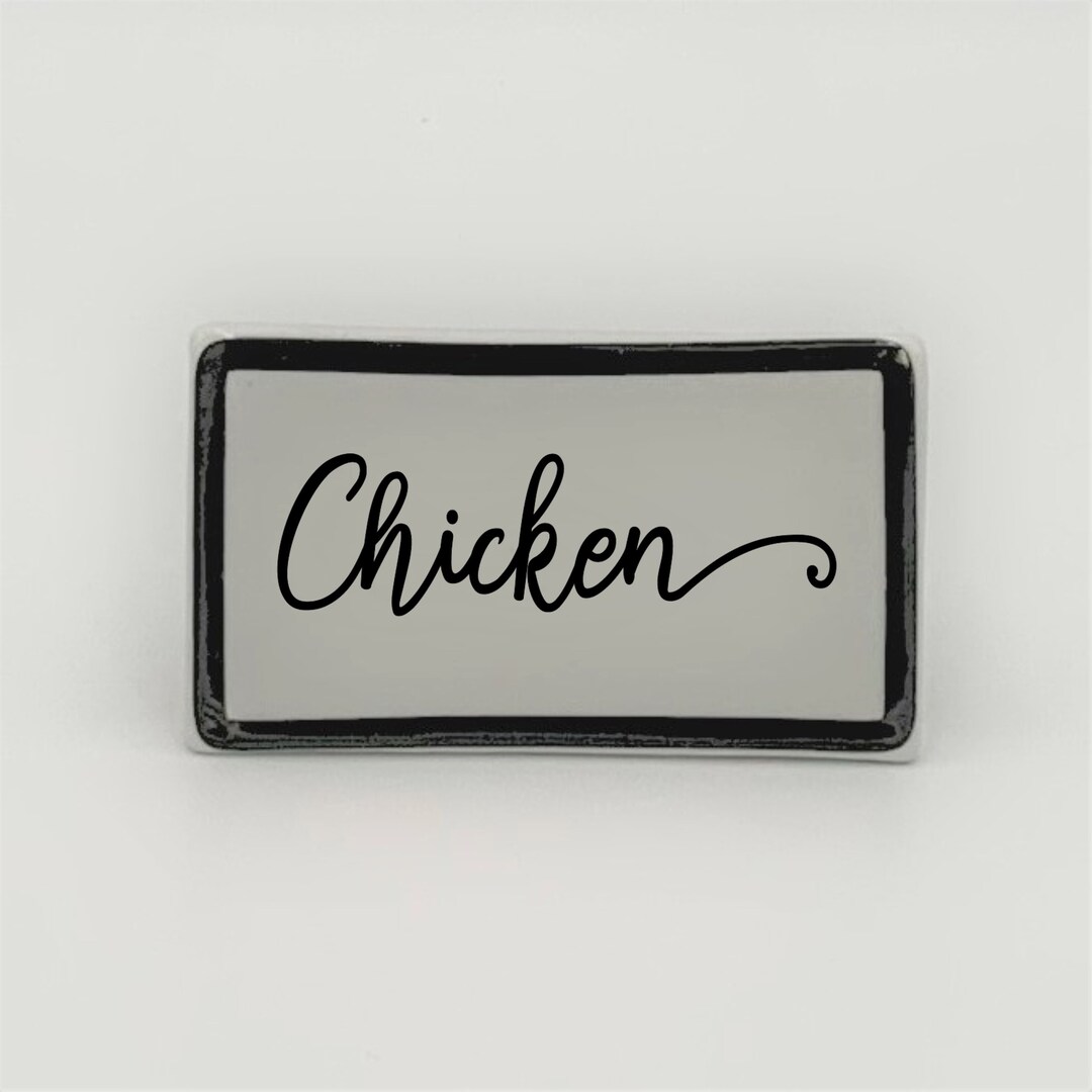 Dinner Party Food Markers ~ Choose Shape and Color ~ White Ceramic ...