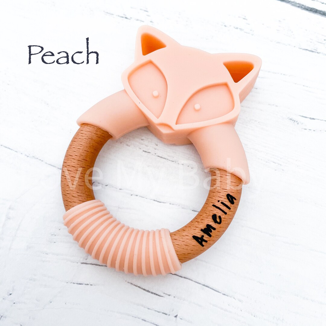 Safe Silicone Teether| Ring Teether| PERSONALIZED Teething Toy| Name ...