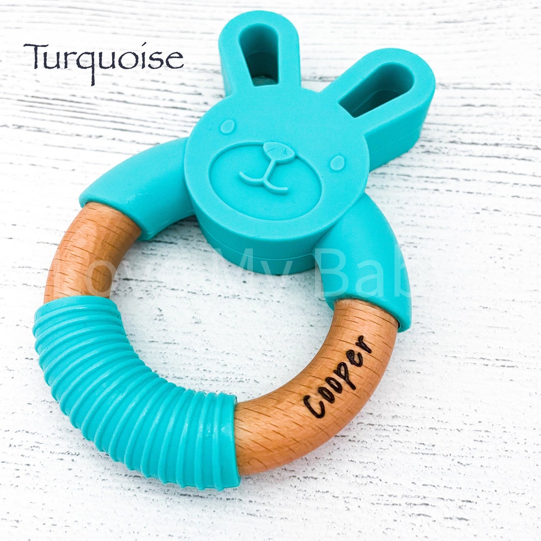 Safe Teether Ring Teether PERSONALIZED Teething Toy Non Chocolate ...
