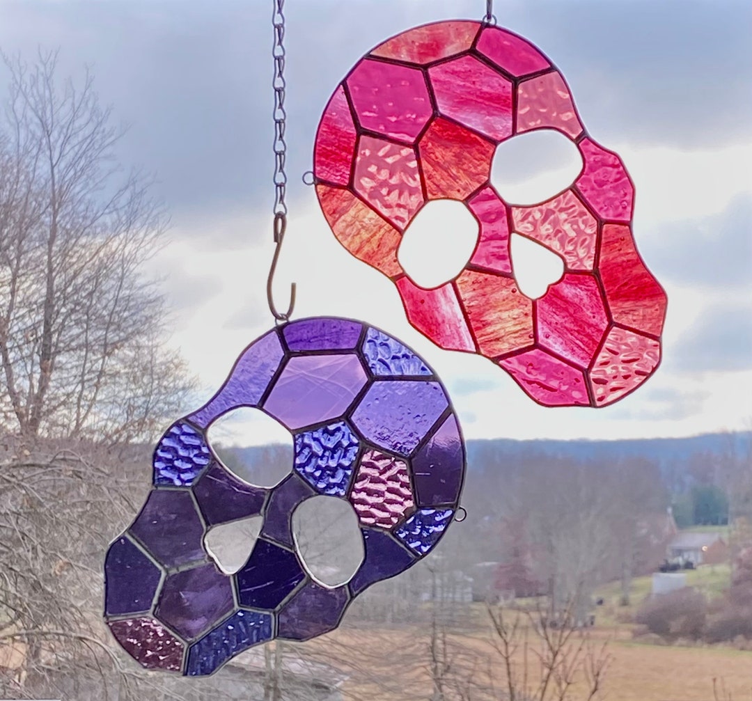 Pattern Stained Glass Skull Spooky Cute Halloween Patterns for Stained ...