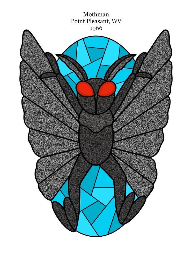Cryptid Stained Glass Patterns: WV Monsters - Set of 3 (PDF Pattern) - Etsy