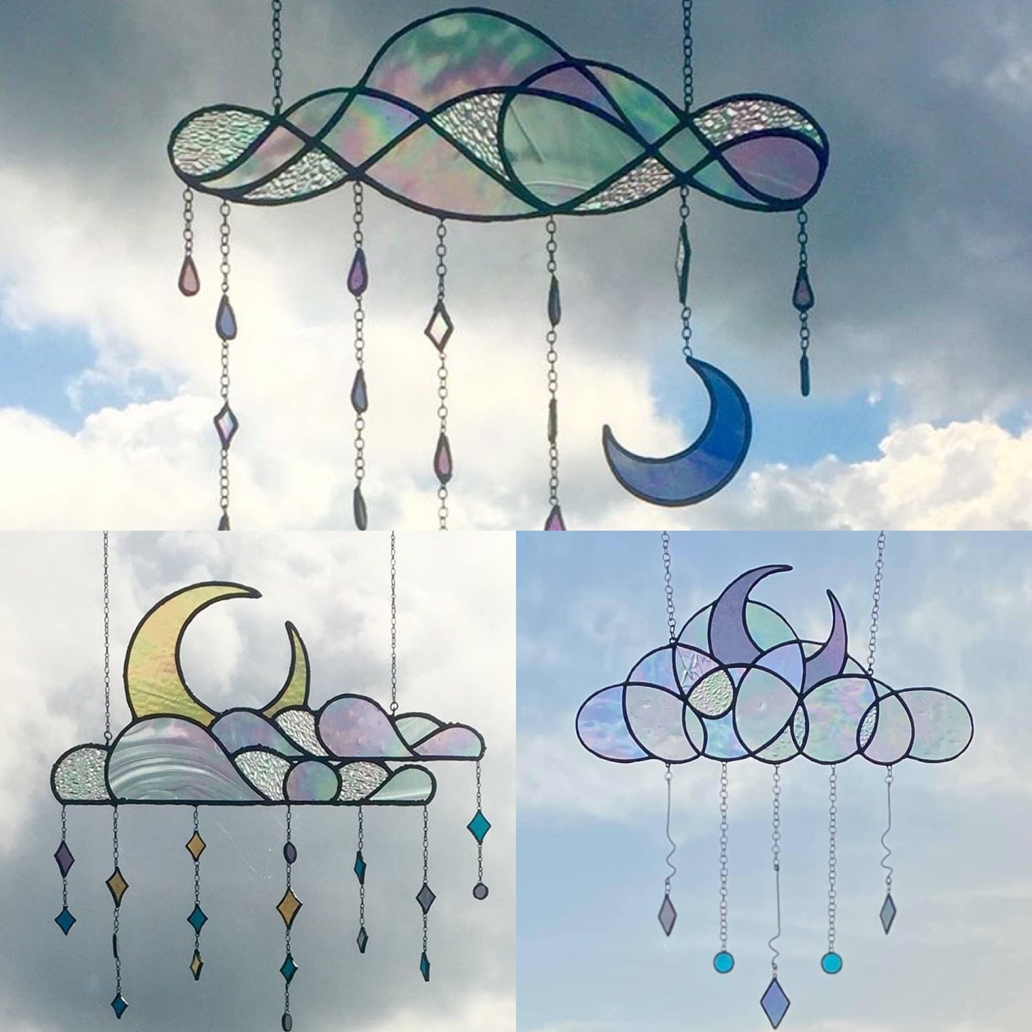Stained Glass Cloud Mobile Patterns: 3 PDF Designs (digital Download ...