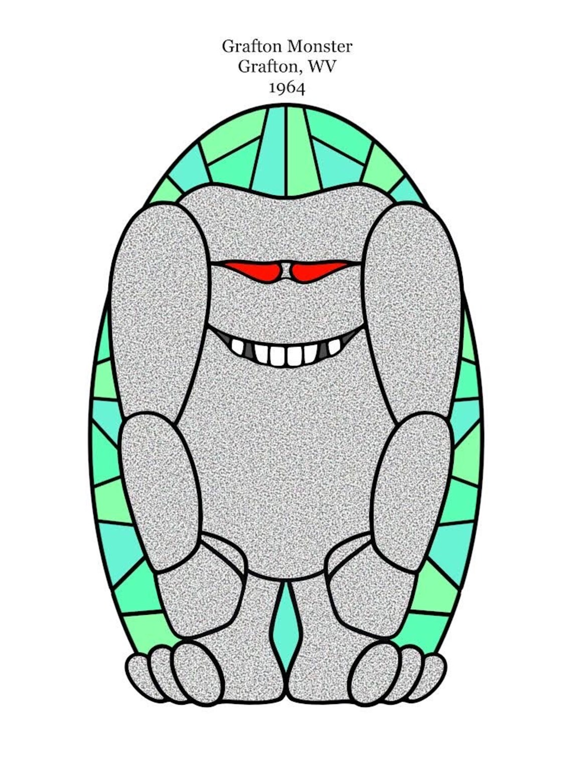 Cryptid Stained Glass Patterns: WV Monsters - Set of 3 (PDF Pattern) - Etsy