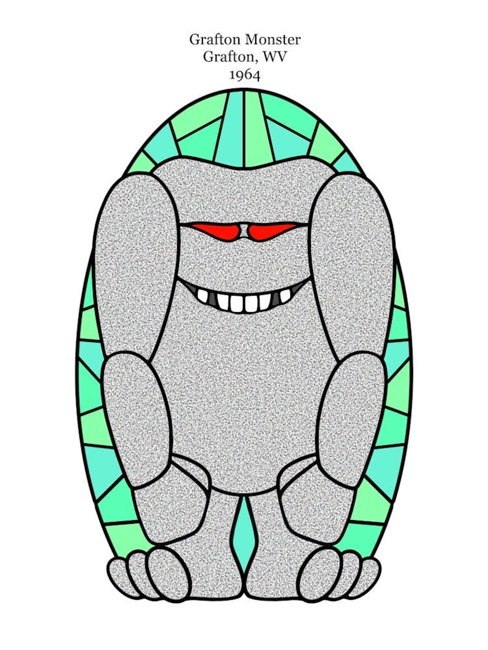 Cryptid Stained Glass Patterns: WV Monsters - Set of 3 (PDF Pattern) - Etsy