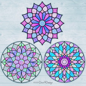 Patterns, 3 Mandala Patterns for Stained Glass - Etsy