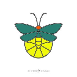 Pattern- Firefly Stained Glass Pattern - Etsy
