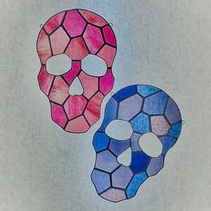 Pattern Stained Glass Skull Spooky Cute Halloween Patterns for Stained ...