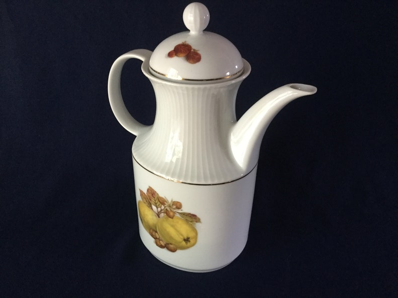 Mcm AK Kaiser Germany Porcelain COFFEE POT KA8 Fruit and Nuts - Etsy