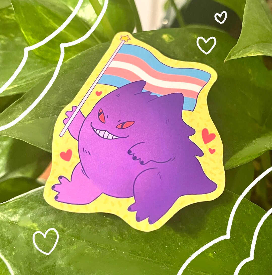 Trans Flag Gengar LGBT Pokemon - Etsy