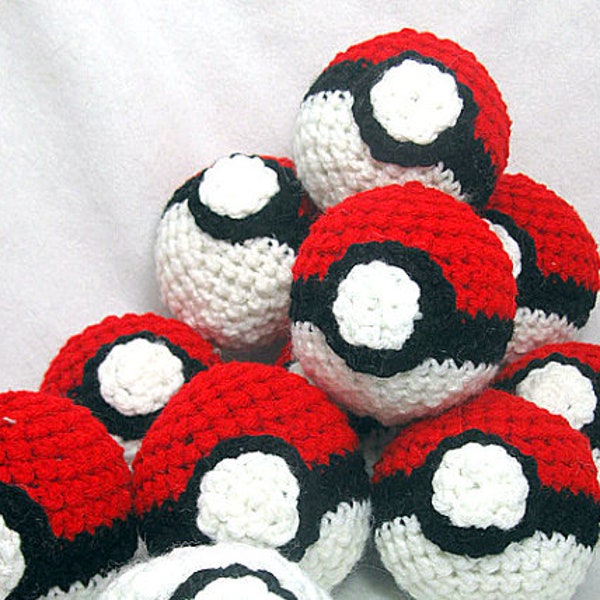 Mini Pokeball Crochet - Etsy