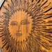 Carved Hand Painted 36” Boho Sun Face Wall Plaque for Indoor or Outdoor ...