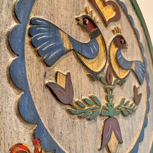 PA Dutch Hex Sign, 24” Double Distelfink Distressed Barn Sign, Two ...