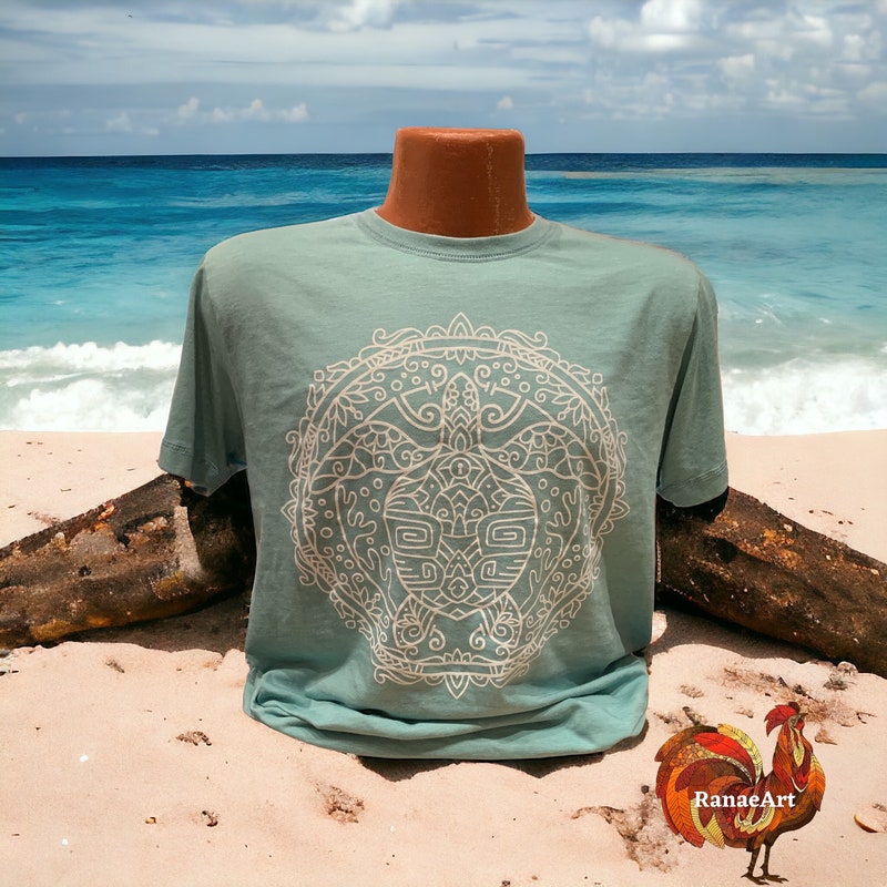 Turtle Mandala Tee Shirt - Etsy