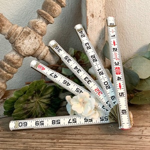 Vintage Wooden Ruler Accordion Yardstick Folding Yardstick Rustic ...