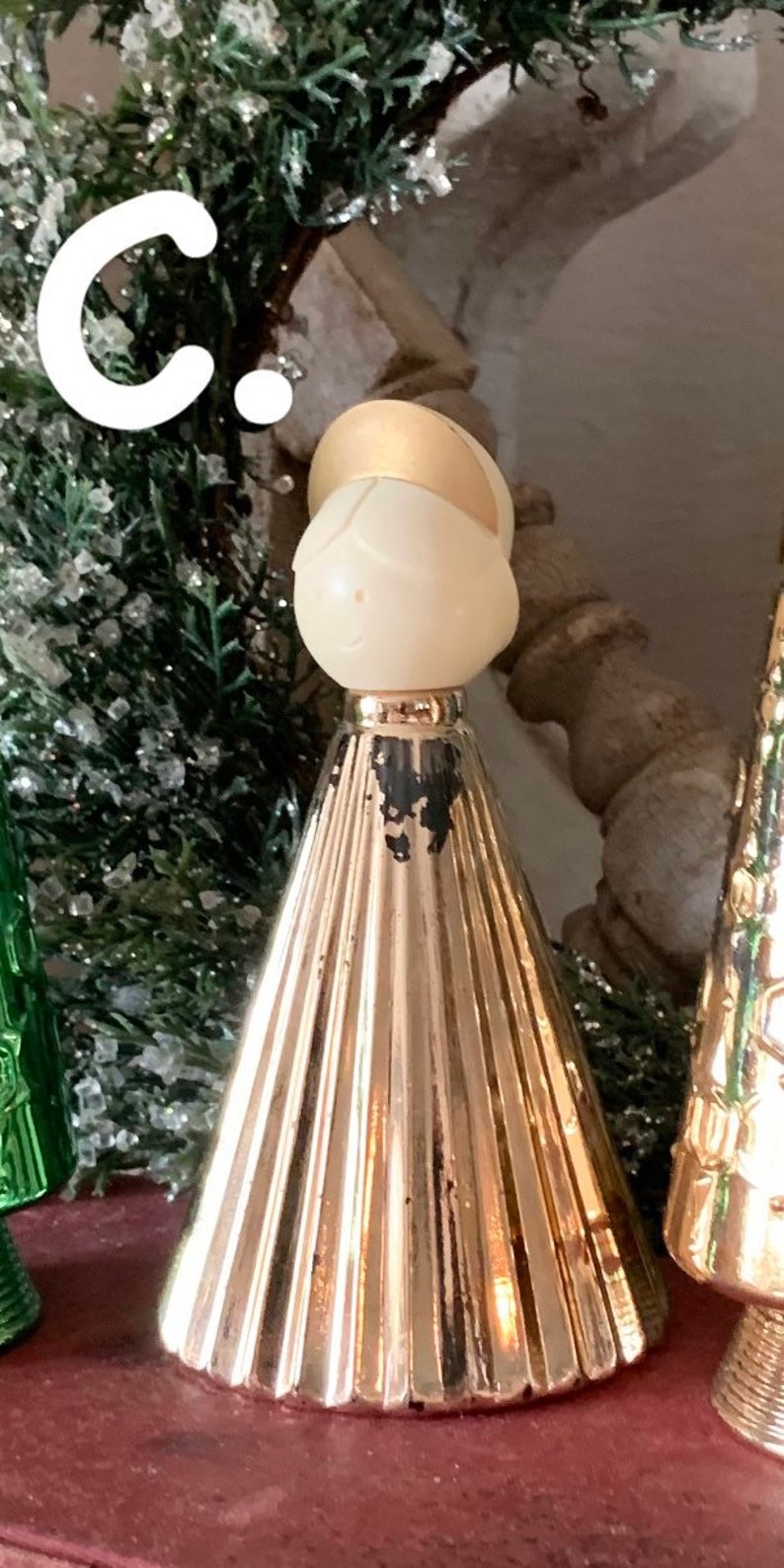 Vintage Christmas Mid Century Avon Christmas Tree/angel Bubble - Etsy