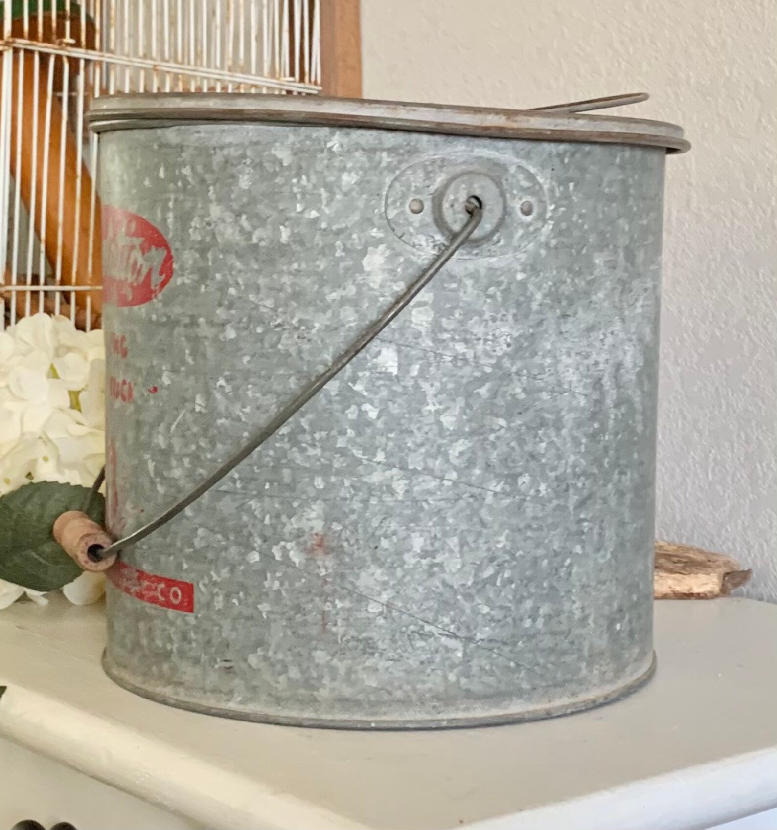 Vintage Bait Minnow Bucket Outdoor Gardening Inside Flower | Etsy