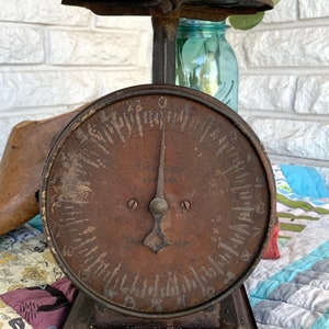 Vintage/antique Rusty Black Metal Scale 24 Pound Kitchen Household ...