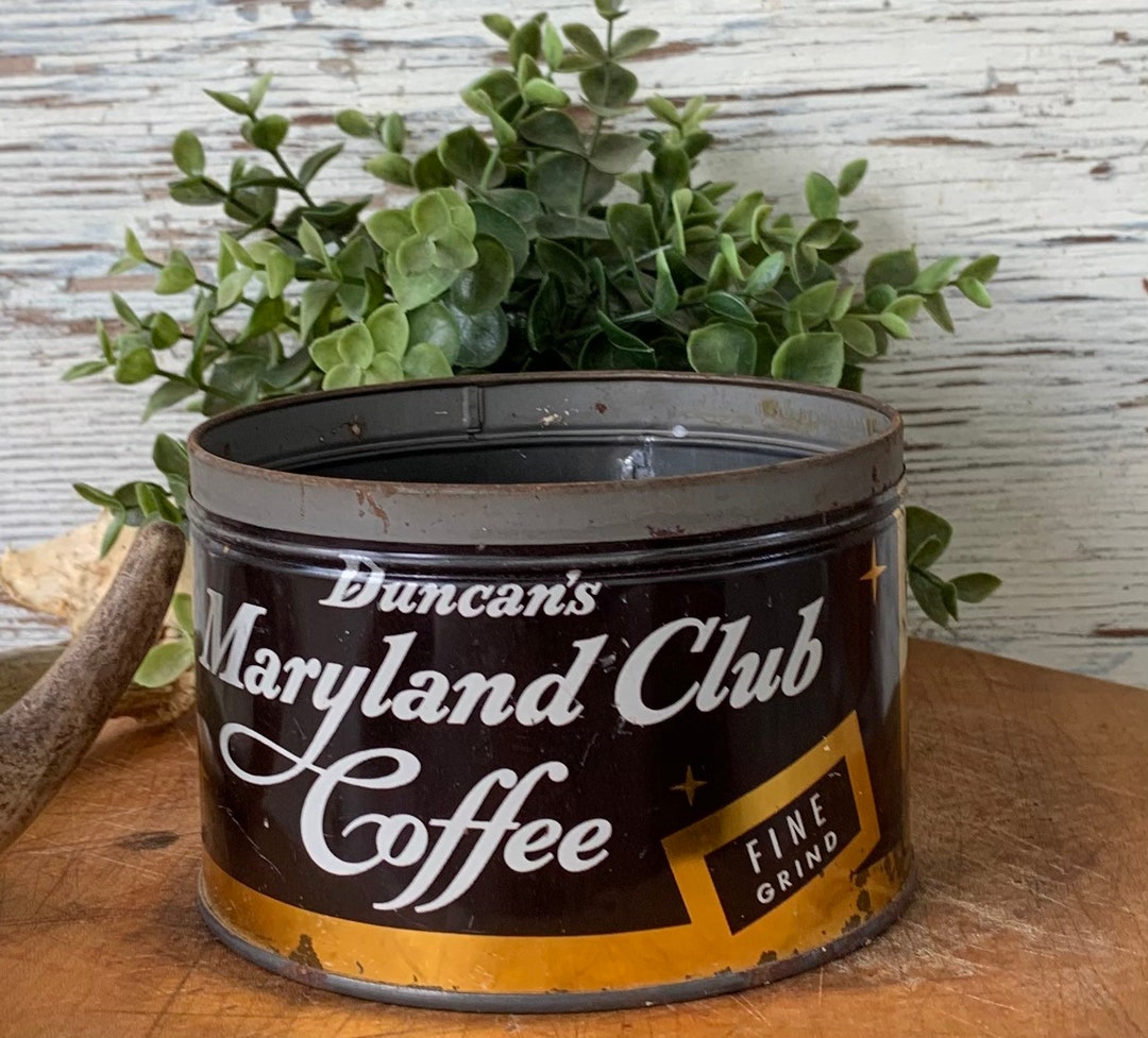 Vintage Maryland Club Coffee Can Estate Sale Find Christmas Crafting ...