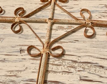 Large Chippy Rusty Metal Cross Full Charm and Character Home | Etsy