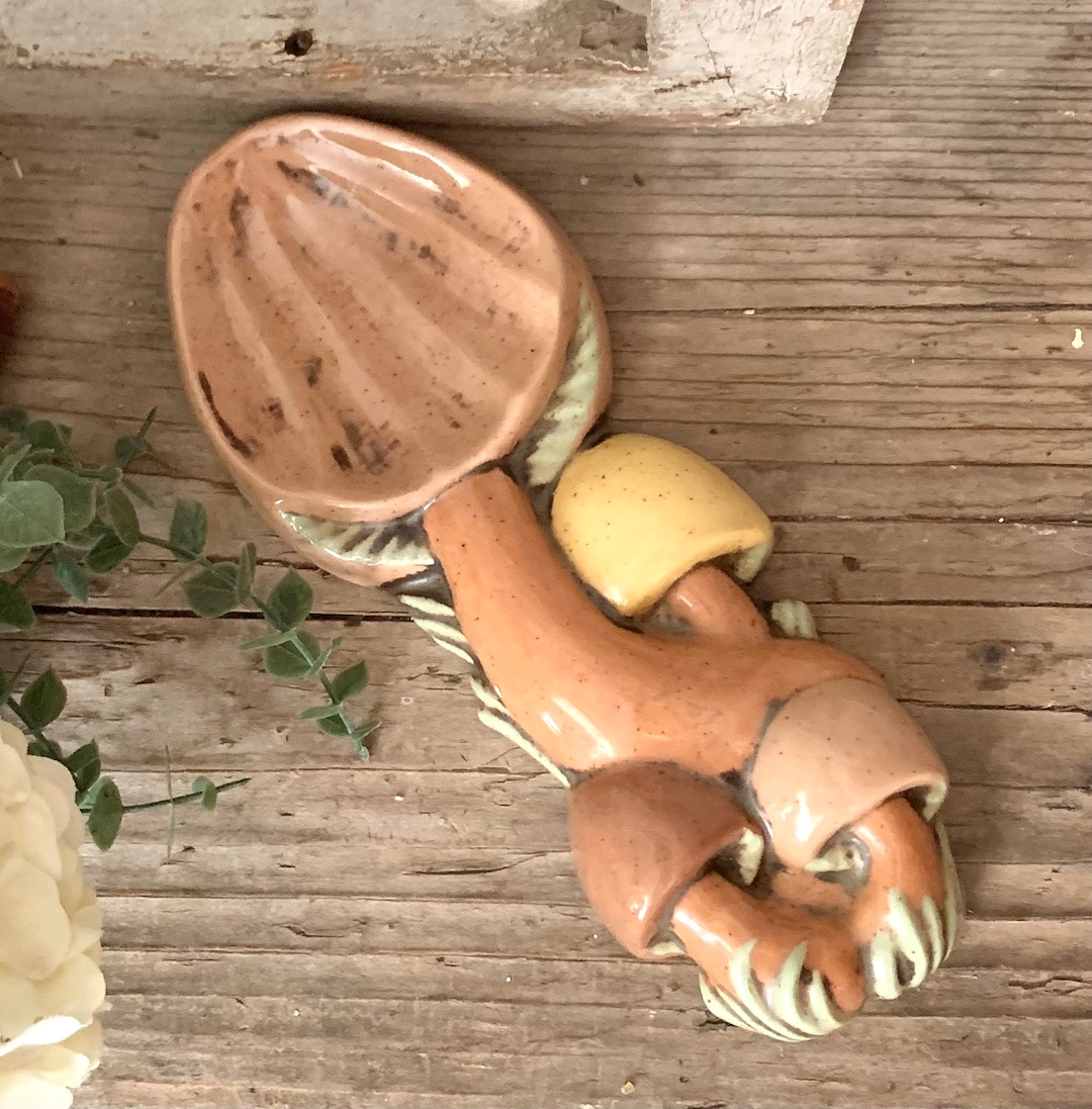 Vintage Mushroom Spoon Rest Ceramic 70’s Retro Kitchen Decor - Etsy