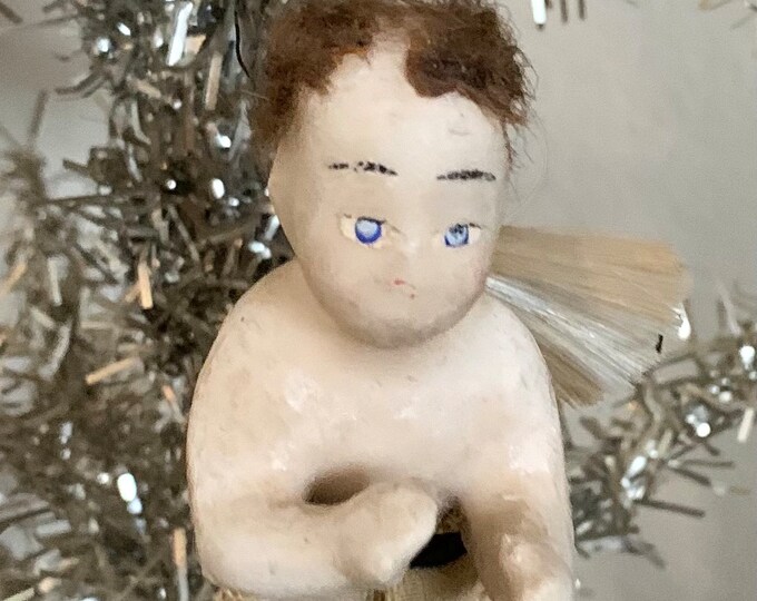 Antique German Wax Angel Ornament Victorian Ornament 3 3/4” Long ...