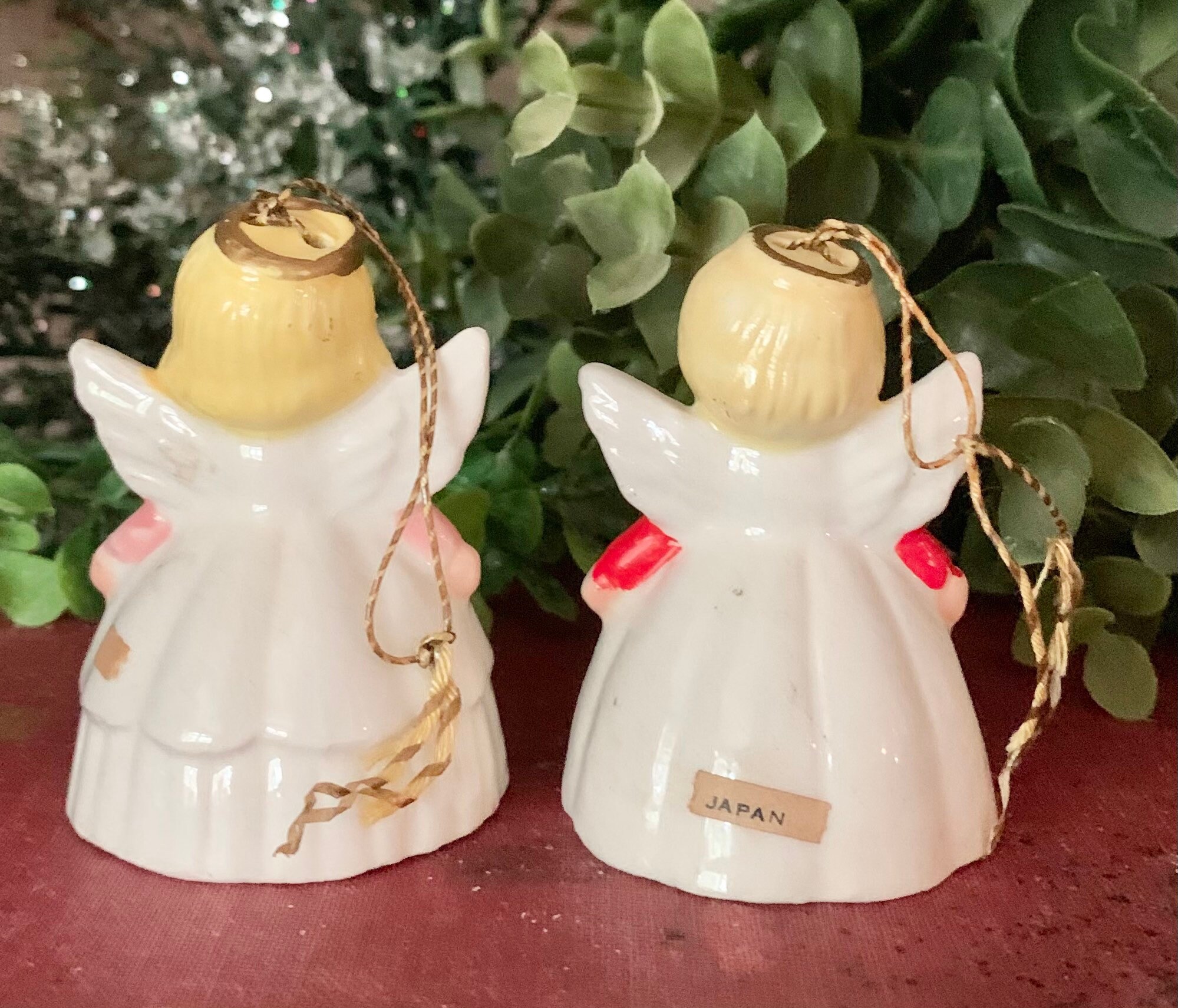 Vintage Christmas Tree Ornament Angel Bell Ornaments Japan - Etsy