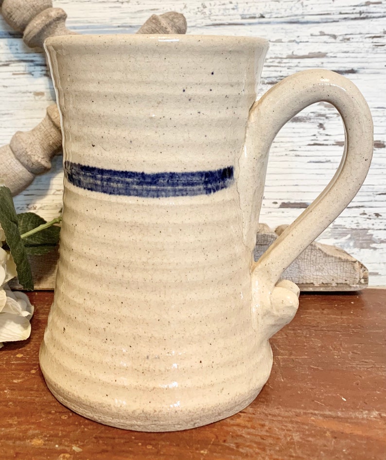 Vintage Salt Glazed Pottery Coffee Mug Signed Pottery American - Etsy