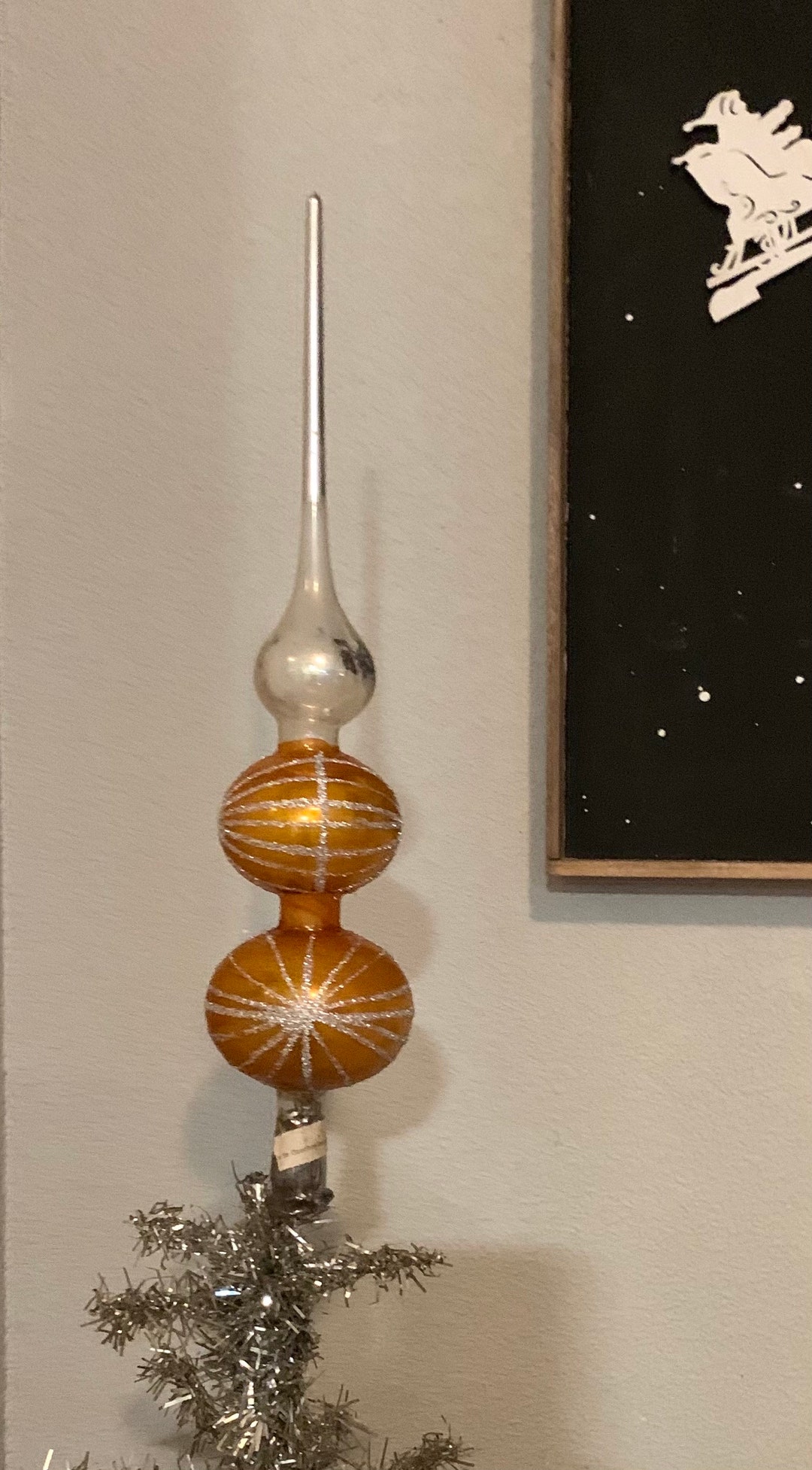 Vintage Christmas Tree Topper Vintage Kurt Adler Gold/silver - Etsy